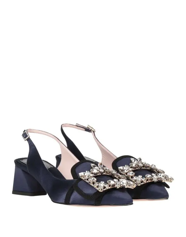 ROGER VIVIER Satin Pumps - Navy