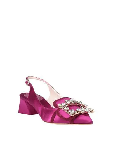 ROGER VIVIER Pumps In Textile Fibers - Red