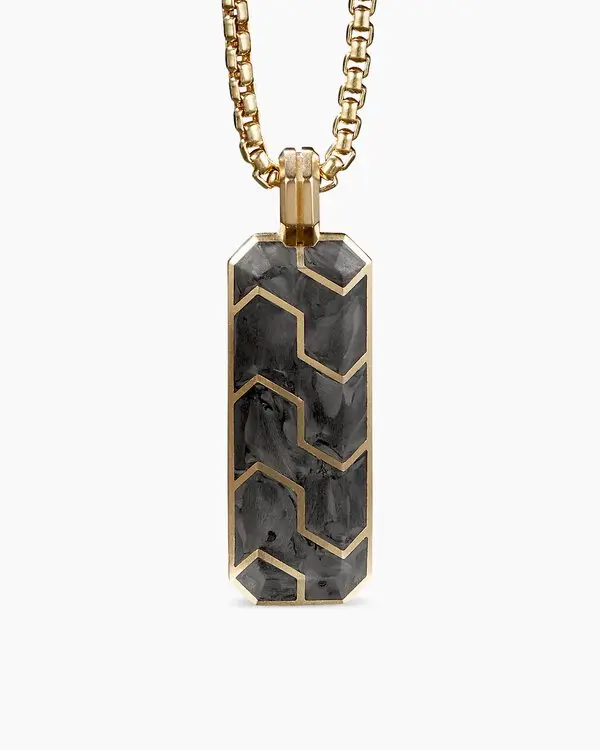 David Yurman Ingot Tag In 18k Yellow Gold