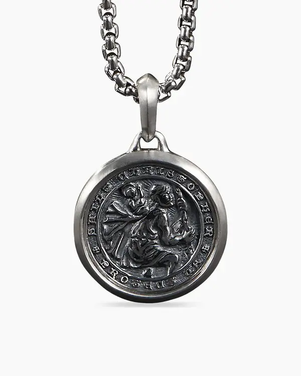 David Yurman St. Christopher Amulet In Sterling Silver