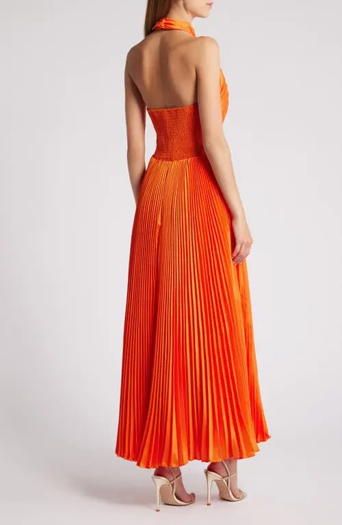 hutch layered pleats dress Hutch Charley Deep-V Pleated Tiered Maxi Dress