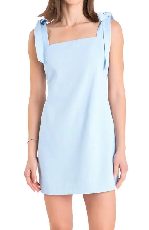 English Factory Tie Strap Denim Minidress