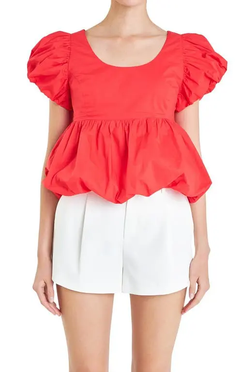English Factory Bubble Hem Top