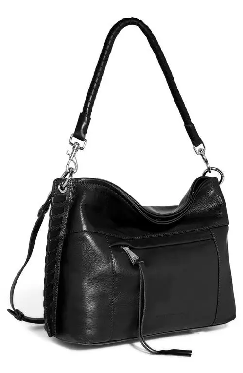 AIMEE Leather Shoulder Bag - Black