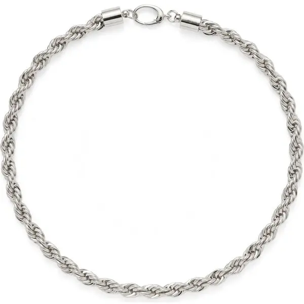Lady Grey Xl Rope Chain Necklace - Silver