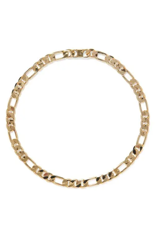 Lady Grey Large Figaro Chain Necklace - Gold