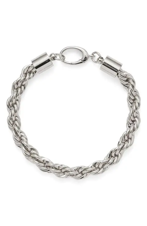 Lady Grey Xl Rope Chain Bracelet - Silver
