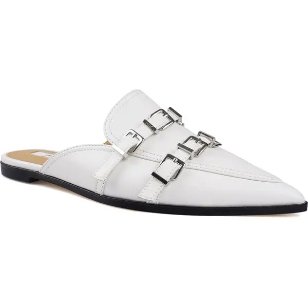 ZIGI Roussih Pointed Toe Mule - White Leather