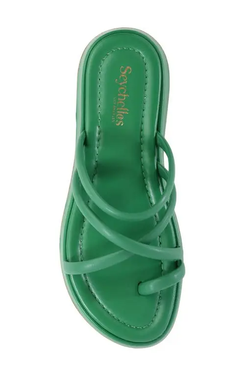 Seychelles Platform Wedge Slide Sandal - Green