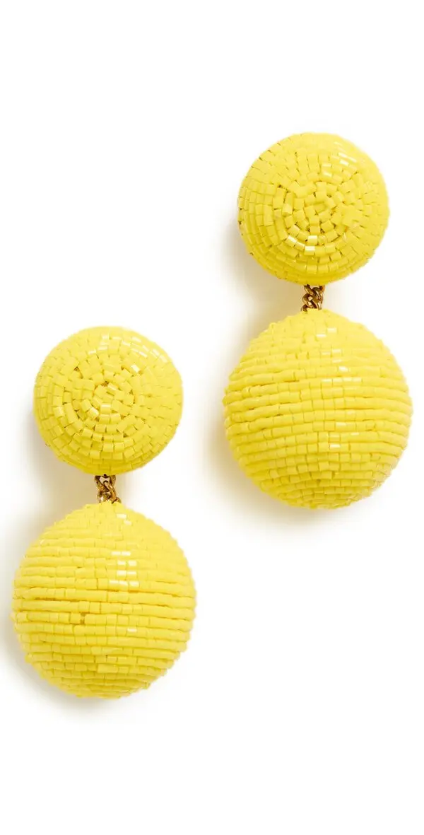 Deepa Gurnani Nica Earrings - Yellow