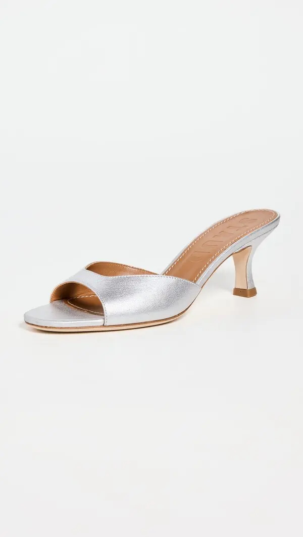 Staud Brigitte Mules - Silver
