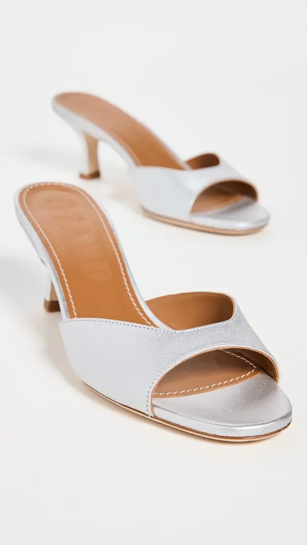Staud Brigitte Mules - Silver