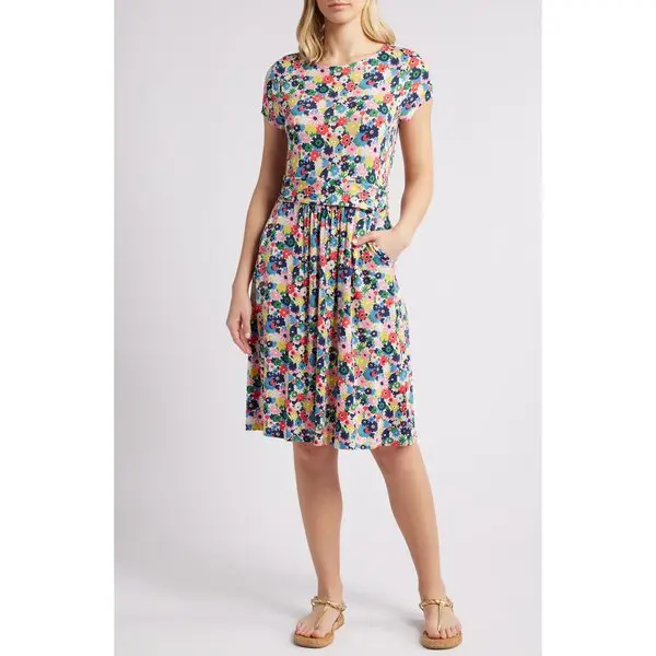 Boden Amelie Floral Jersey Dress In Paintbox Ditsy - 45% Off | Editorialist