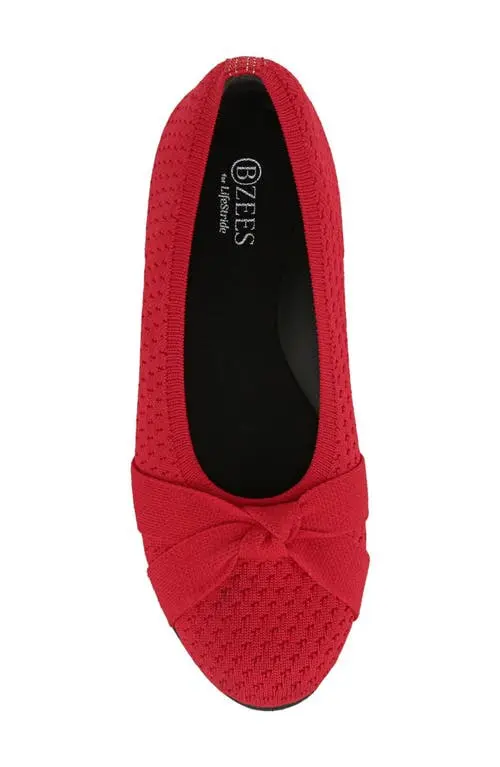 LIFESTRIDE Bzees Kissed Knit Ballerina Flat