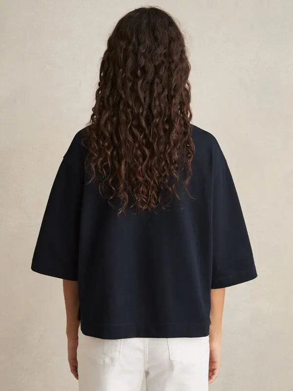 REISS Cassie Oversized T-shirt - Navy