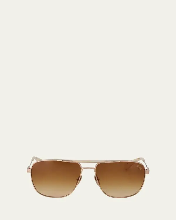 Hoorsenbuhs Golden Titanium Aviator Sunglasses - Gold