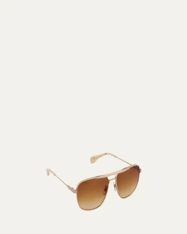 Hoorsenbuhs Golden Titanium Aviator Sunglasses