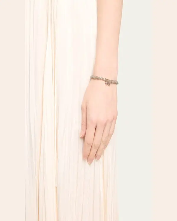 SYDNEY EVAN 14k Pave And Labradorite Bracelet With Bow Charm