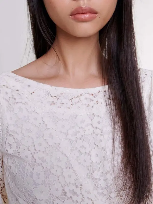 Maje Draped Lace Dress