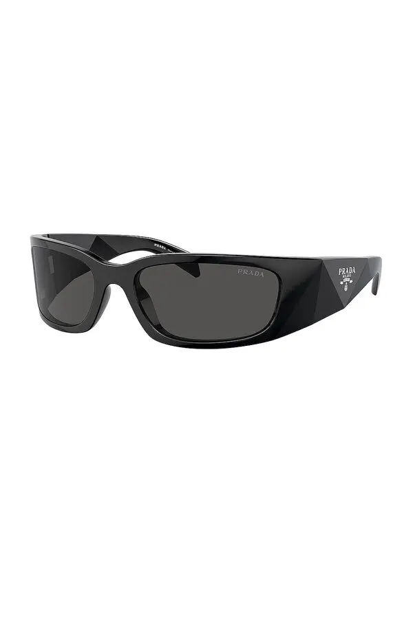 Prada Shield Sunglasses - Black | Editorialist