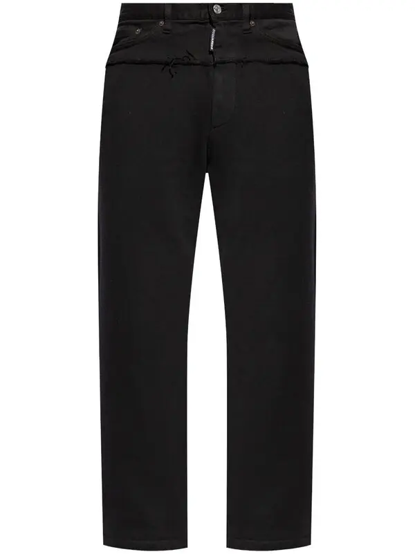 Dsquared2 Denim-panel Cotton Track Pants