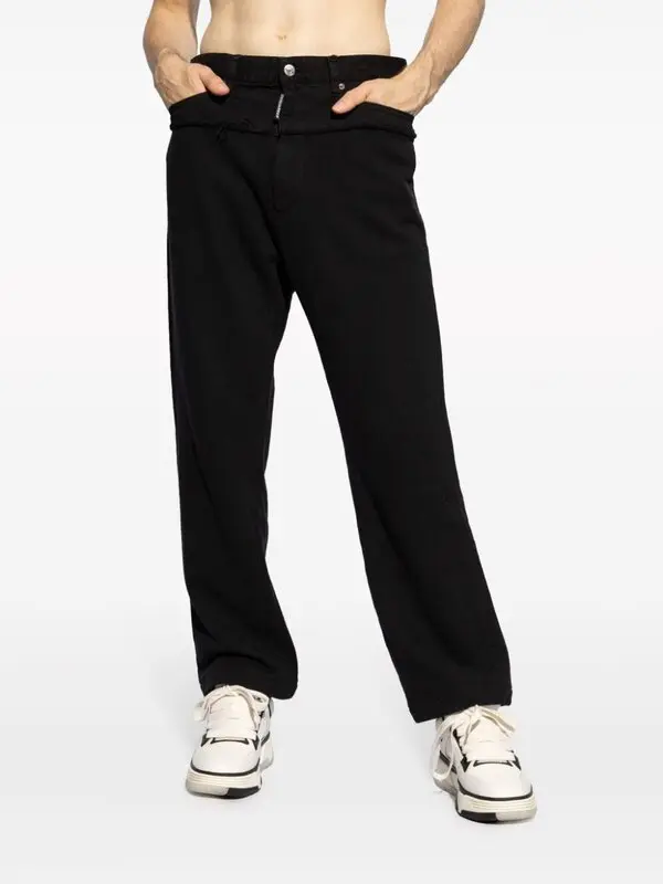 Dsquared2 Denim-panel Cotton Track Pants