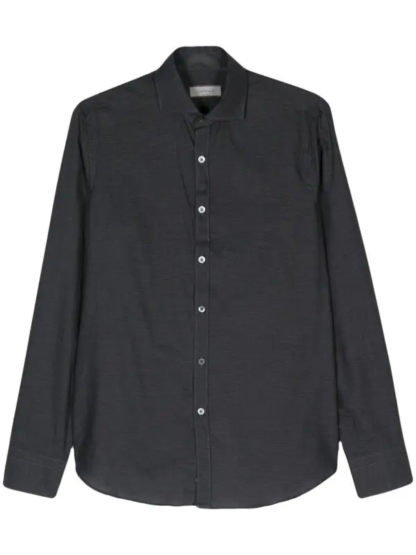 Canali Cutaway-collar Cotton Shirt