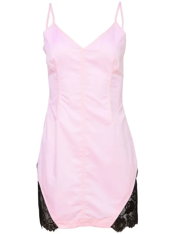 FLEUR DU MAL Poplin Mini Dress - Pink