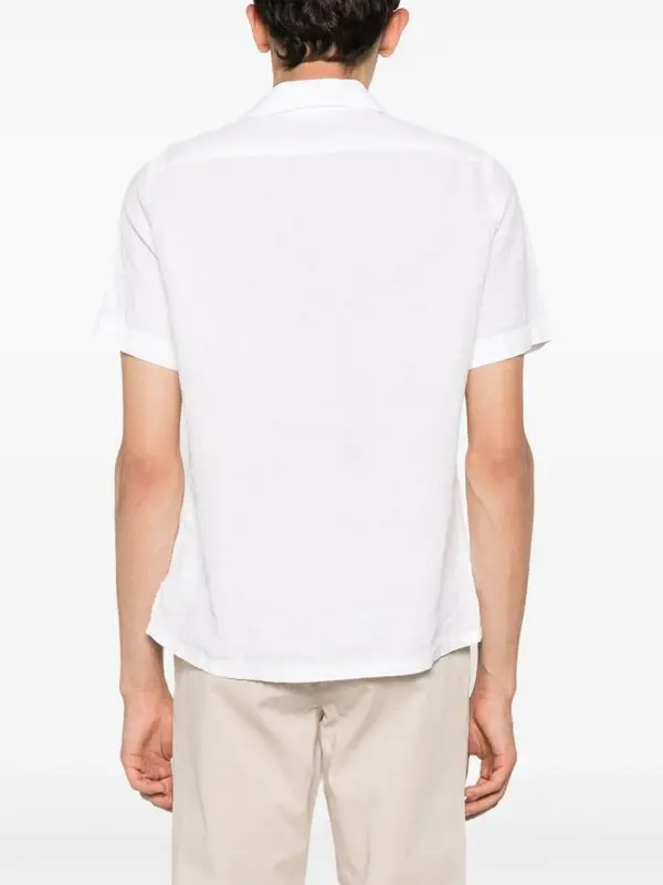 Eleventy Short-sleeve Linen Shirt - White