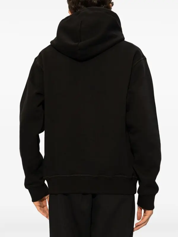 Dsquared2 Logo-embroidered Cotton Hoodie - Black