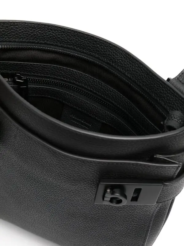 FERRAGAMO Gancini-lock Leather Messenger Bag