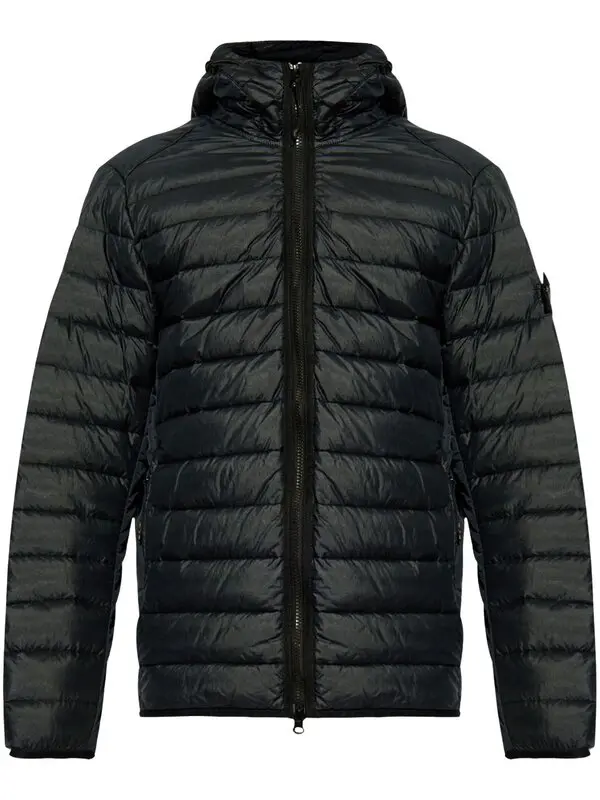 Stone Island Loom Woven Chambers Down Jacket - Blue | Editorialist