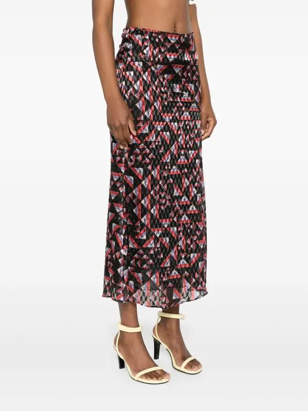 Isabel Marant Étoile Katae Geometric-print Midi Skirt