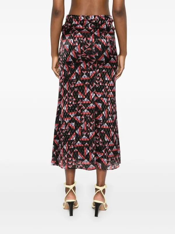 Isabel Marant Étoile Katae Geometric-print Midi Skirt