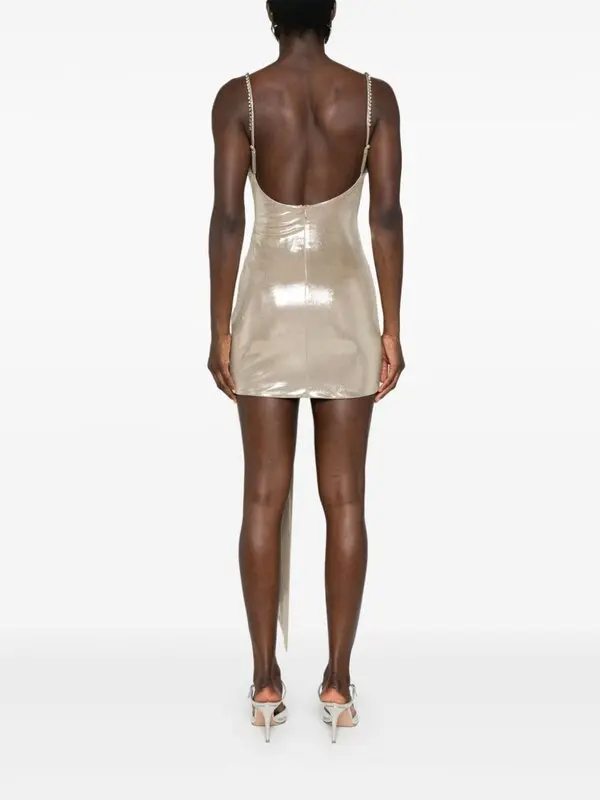 NISSA Metallic Ruched Minidress
