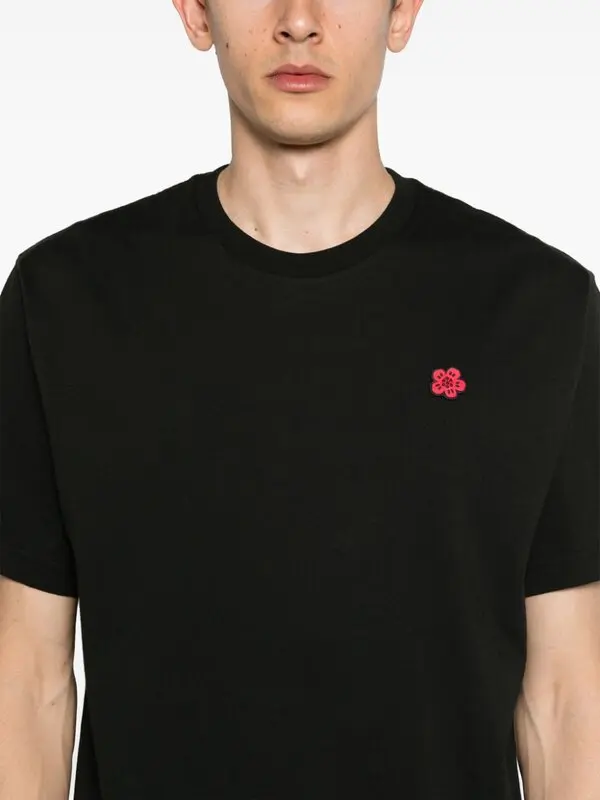 Kenzo Boke Flower-patch T-shirt - Black