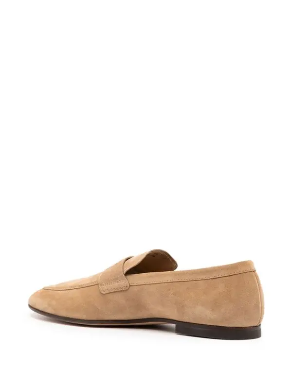 TOD'S Suede Penny Loafers - Brown