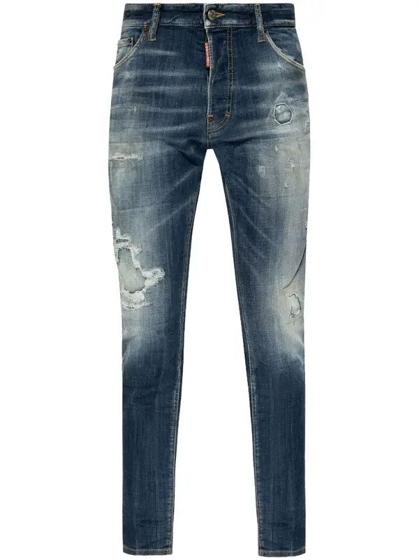 Dsquared2 Distressed Slim-cut Jeans - Blue