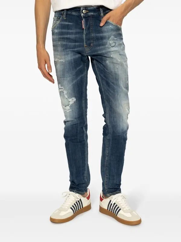 Dsquared2 Distressed Slim-cut Jeans - Blue