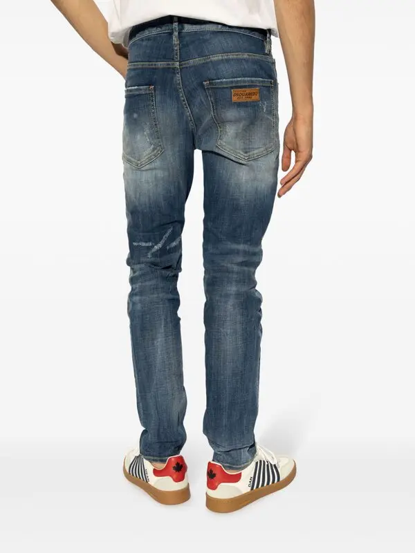 Dsquared2 Distressed Slim-cut Jeans - Blue