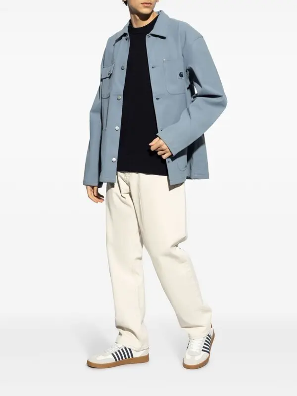 Stone Island Compass Motif Wool Sweatshirt - Blue