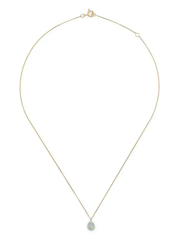 Pascale Monvoisin 9kt Yellow Diamond, And Aquamarine Necklace - Gold