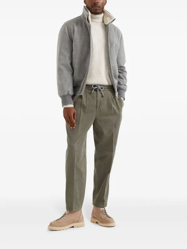 Brunello Cucinelli Drawstring Corduroy Trousers