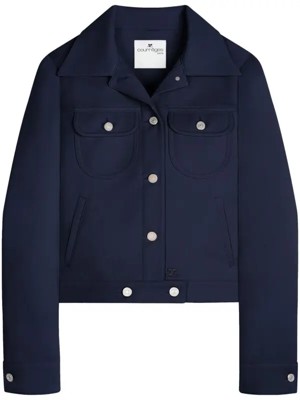 COURREGES Trucker Twill Jacket - Blue