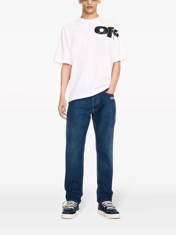 Off-White Script Tapered Jeans