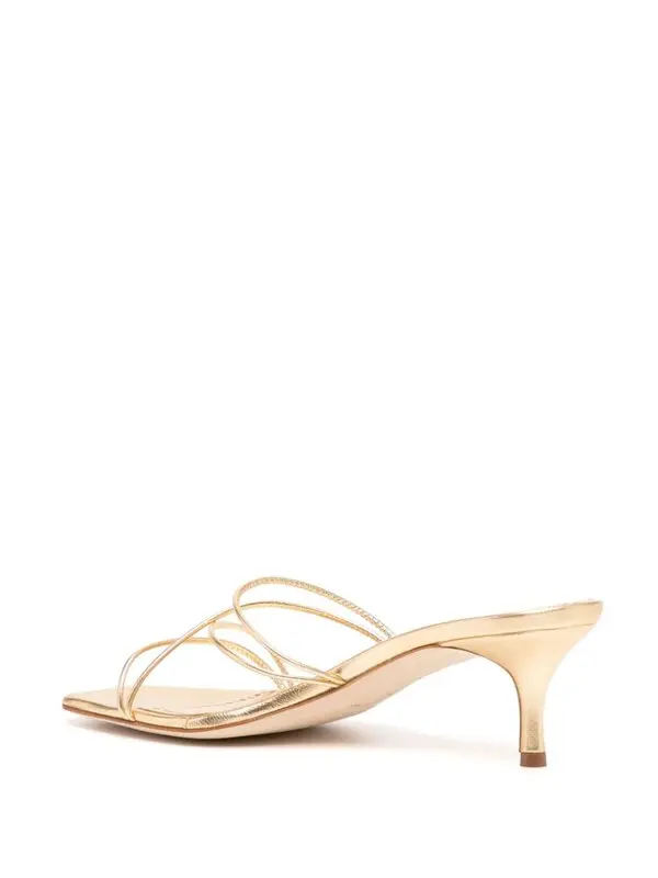 Manolo Blahnik 50mm Ninfemu Sandals - Gold