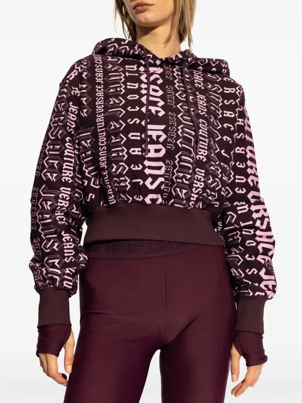 Versace Logo Hoodie - Purple