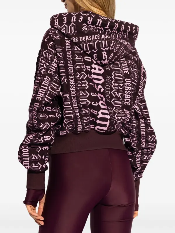 Versace Logo Hoodie - Purple