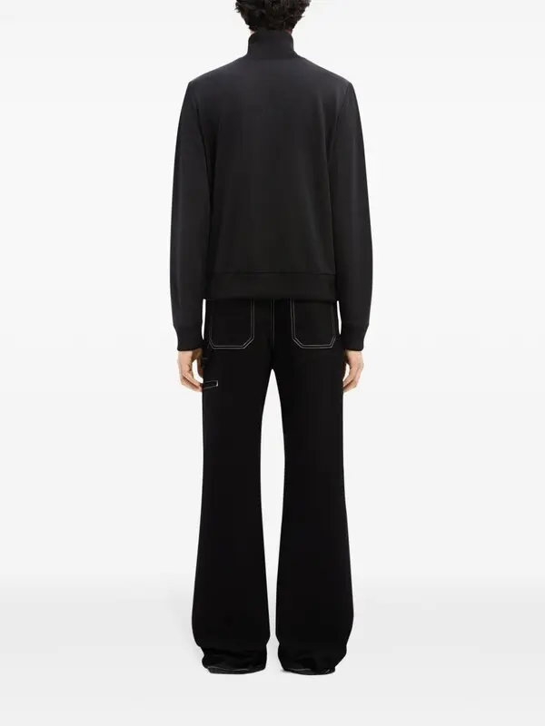 COURREGES Logo-embroidered Jersey Jacket - Black