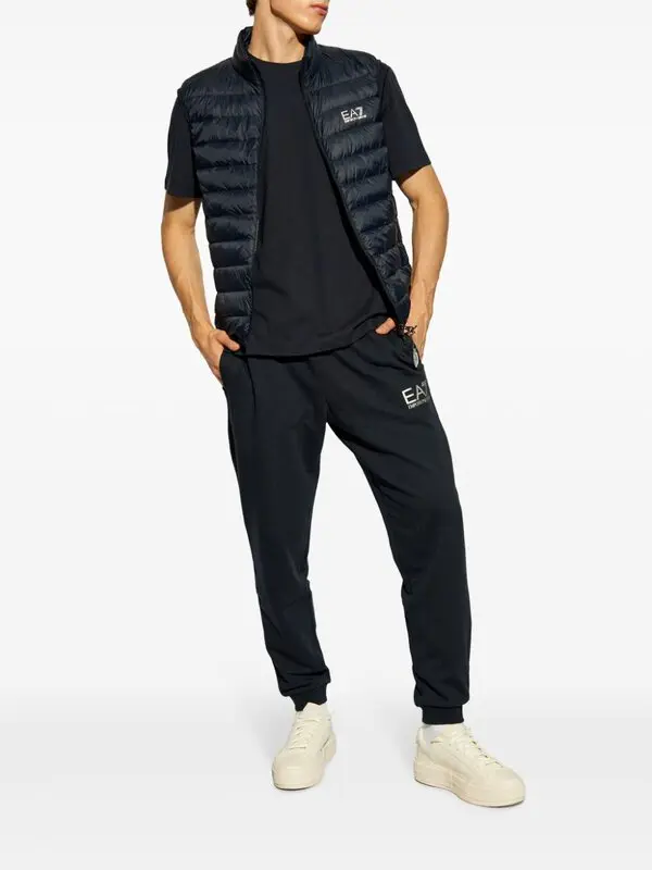EA7 Logo-print Padded Gilet - Blue